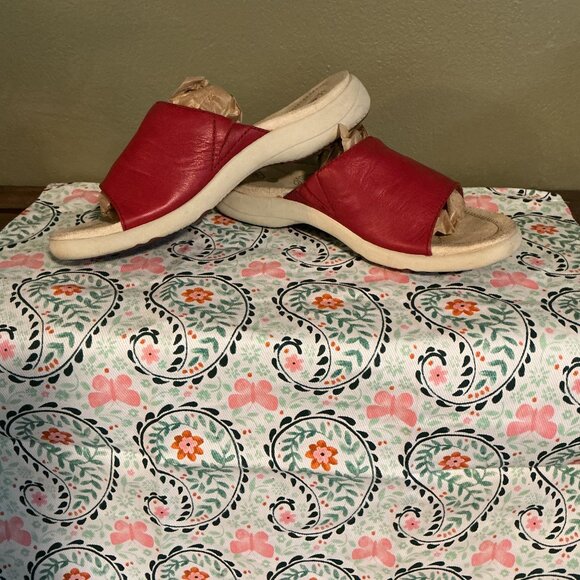 Ariat | Shoes | Ariatslidesin Redleather Size 65 | Poshmark